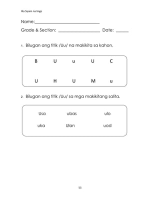 Mtb mle-tagalog-activity-sheets-q12 | PDF
