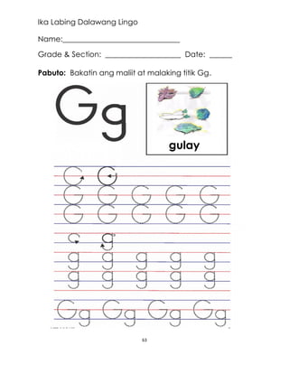 Mtb mle-tagalog-activity-sheets-q12 | PDF