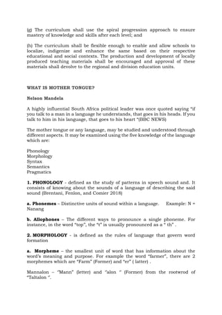 MTB-MLE Unit 3 (Group 3 Knowing L1).docx | Education
