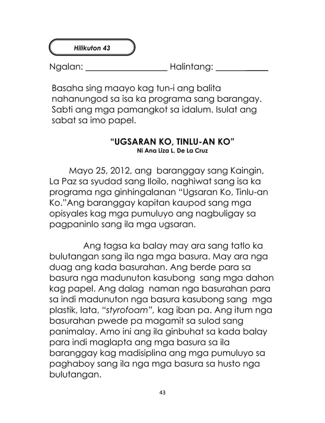 Mtb mle hiligaynon q3-q4 | PDF