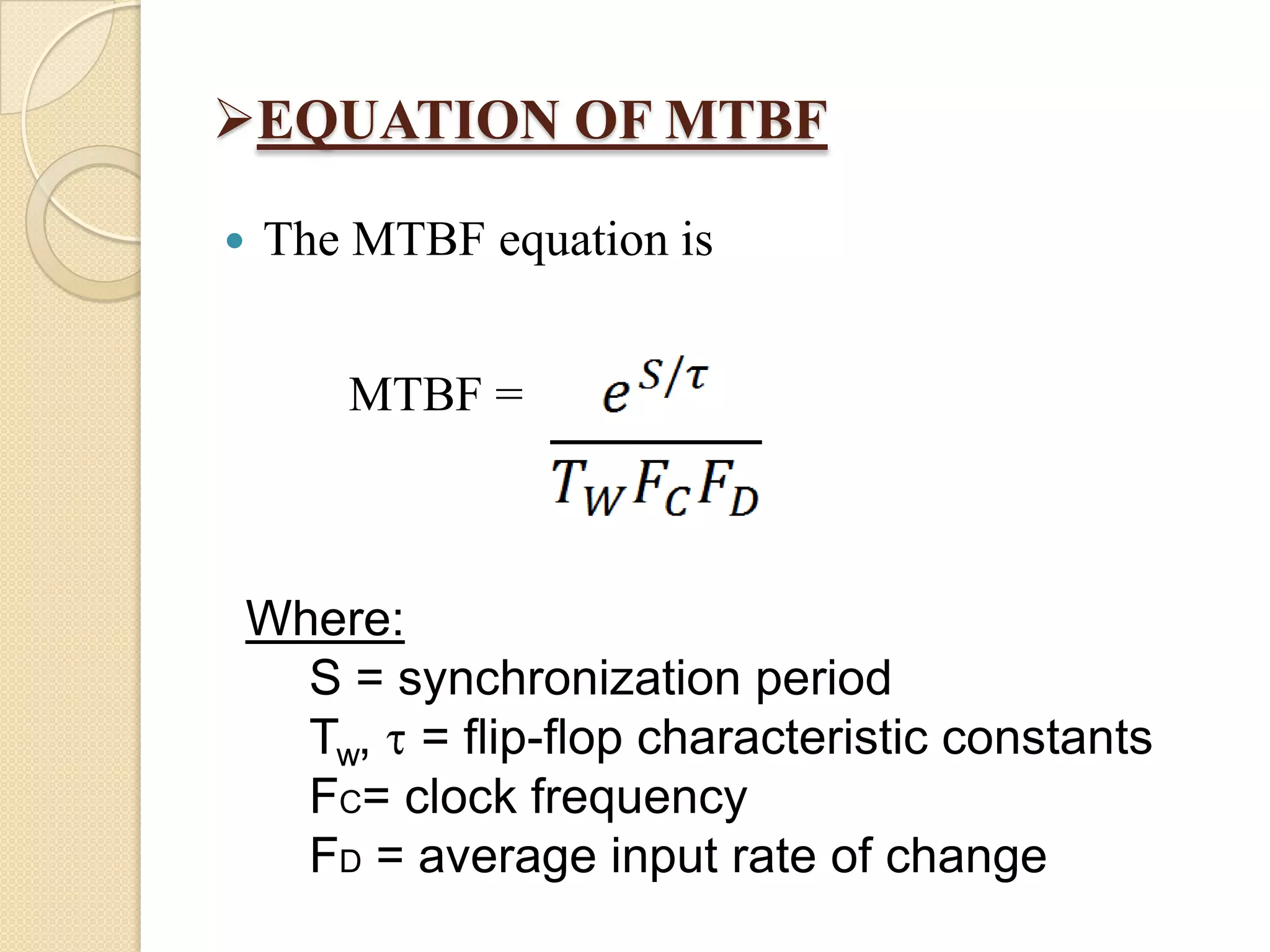 Metastability,MTBF,synchronizer & synchronizer failure | PPTX