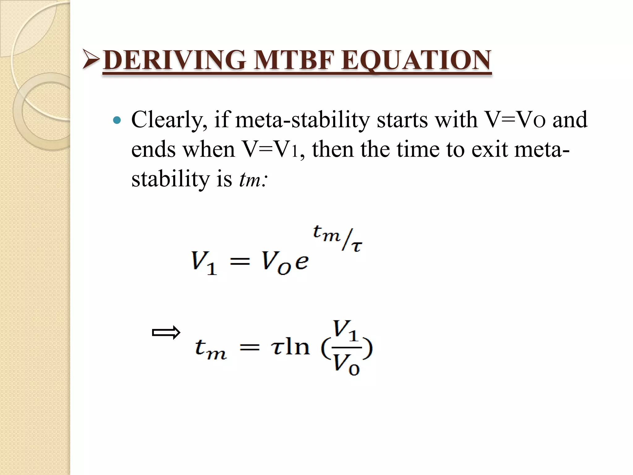 Metastability,MTBF,synchronizer & synchronizer failure | PPTX