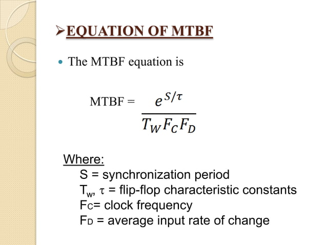 Metastability,MTBF,synchronizer & synchronizer failure | PPTX | Physics ...