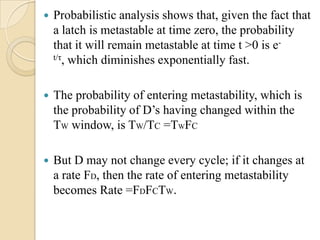 Metastability,MTBF,synchronizer & synchronizer failure | PPTX