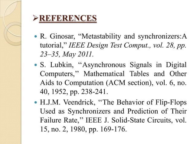 Metastability,MTBF,synchronizer & synchronizer failure | PPTX | Physics ...