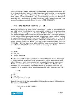 Mtbf vicor | PDF