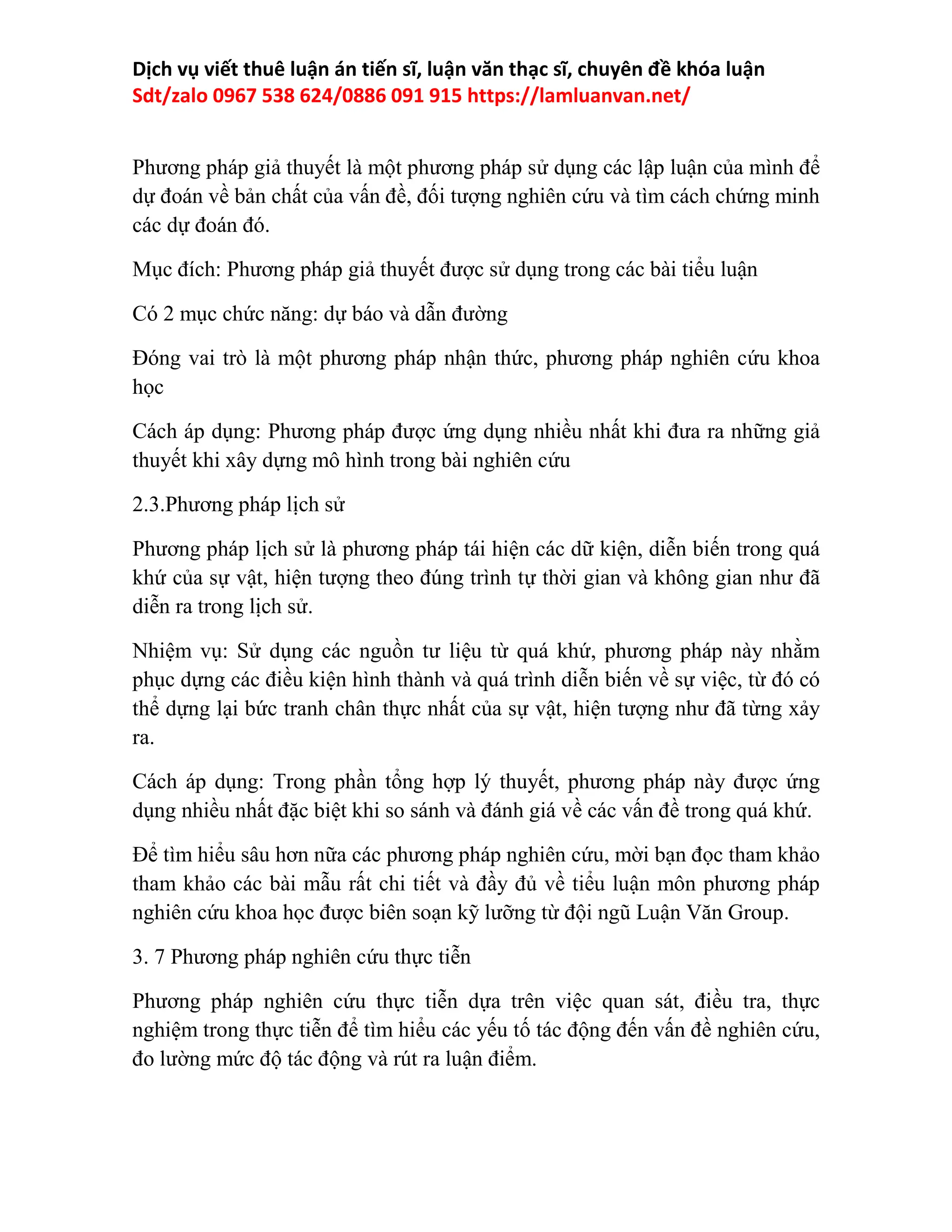 Phương pháp nghiên cứu tiểu luận | DOCX