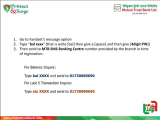 MTB SMS Banking | PPTX