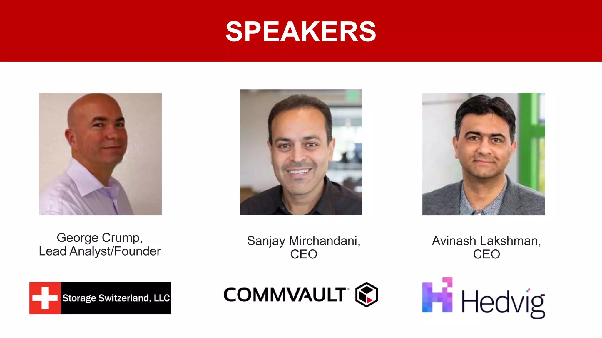 Special Presentation of Meet The CEOs - Commvault and Hedvig | PPTX