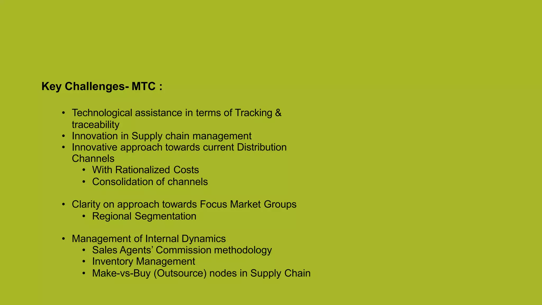 Supply Chain Management at MTC | PPTX