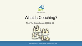 Meet The Coach Event - What is Coaching | PPT