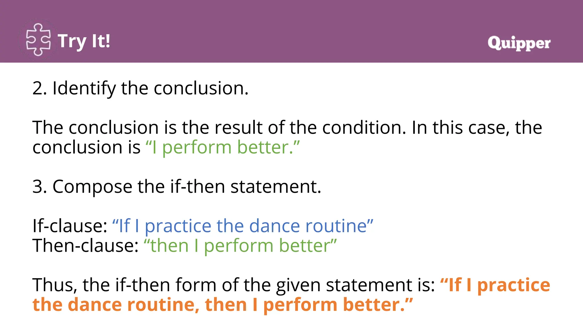 The Hypothesis and Conclusion of an If-t | PPTX