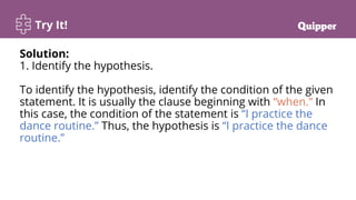 The Hypothesis and Conclusion of an If-t | PPTX