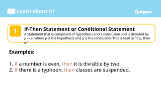 The Hypothesis and Conclusion of an If-t | PPTX