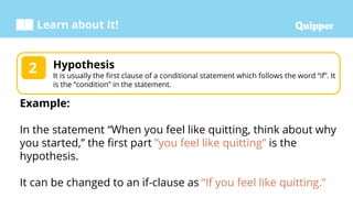 The Hypothesis and Conclusion of an If-t | PPTX