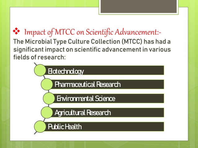 Microbial Type Culture Collection (MTCC) | PPTX