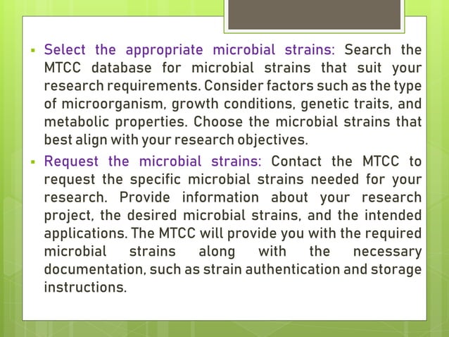 Microbial Type Culture Collection (MTCC) | PPTX
