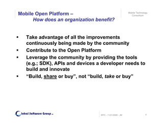 Mobile Open Software Platforms - Ecosystem Strategies & Challenges | PPT