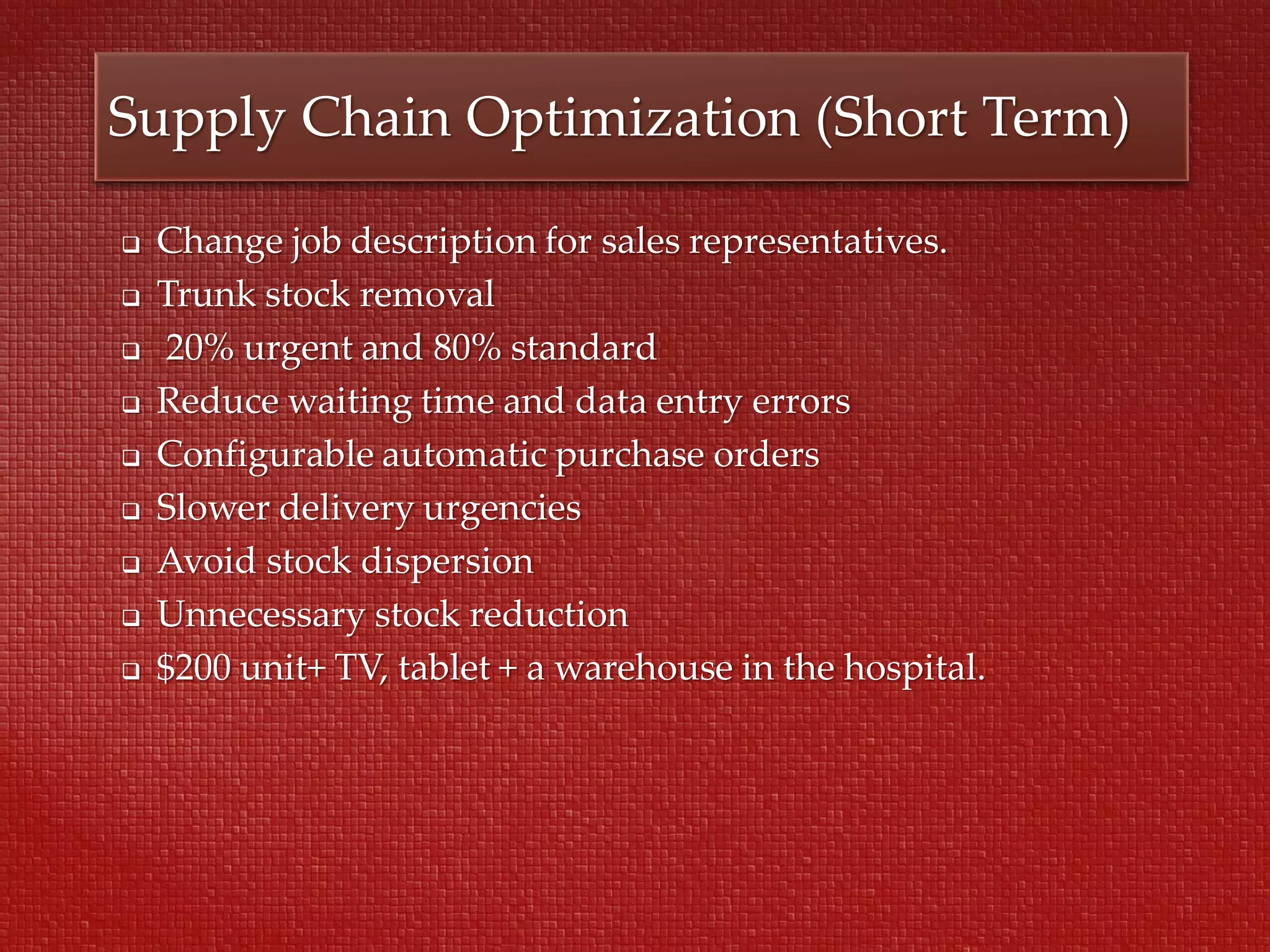 Mtc Supply Chain Optimization Ppt