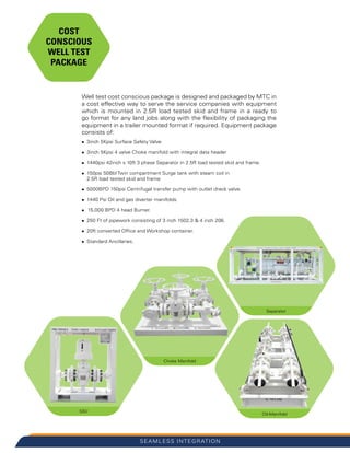 MTC Well Test Equipment - Worldwide Oilfield Machine | PDF