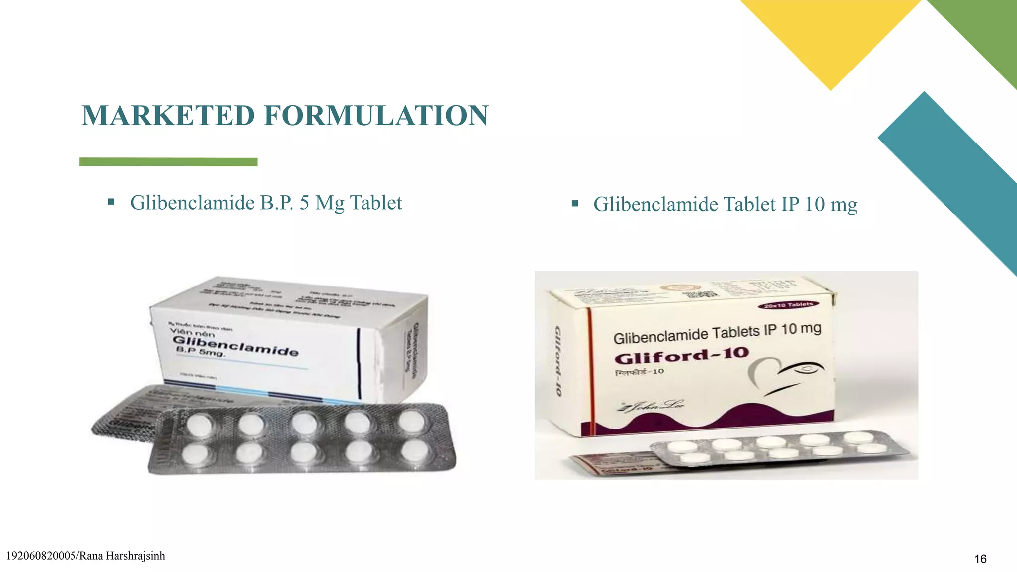 DEVELOPMENT AND EVALUATION OF MUCOADHESIVE BUCCAL FILM OF ANTIDIABETIC DRUG GLIBENCLAMIDE | PPT
