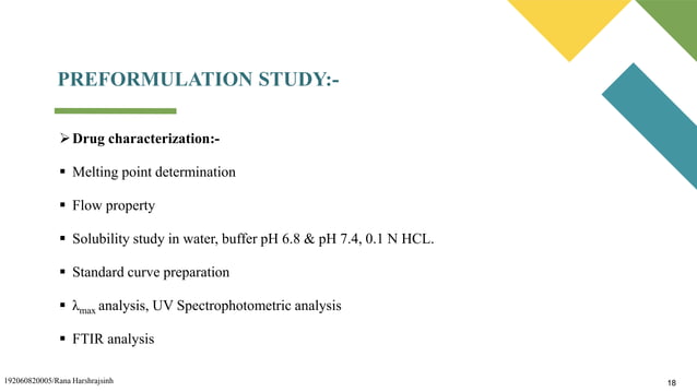 DEVELOPMENT AND EVALUATION OF MUCOADHESIVE BUCCAL FILM OF ANTIDIABETIC DRUG GLIBENCLAMIDE | PPT