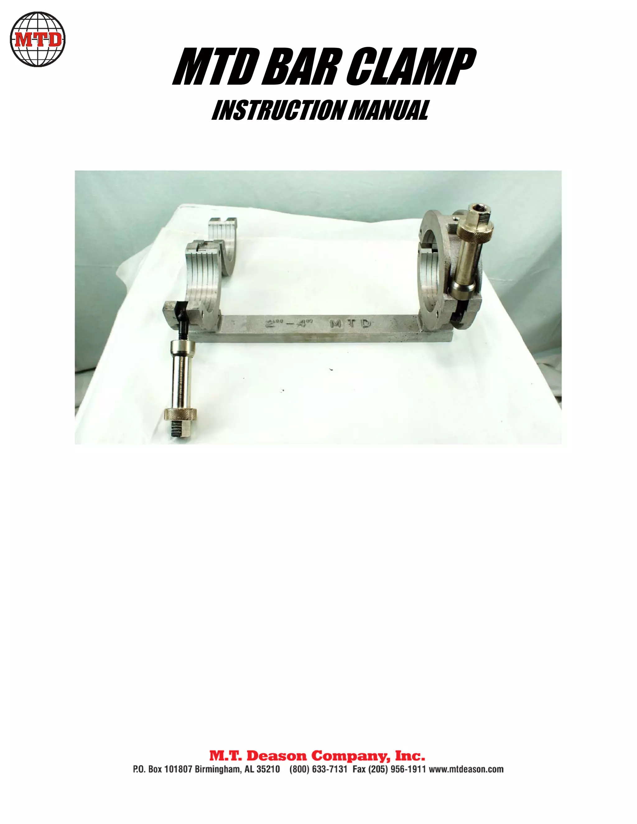 Mtd bar clamp instruction manual | PDF
