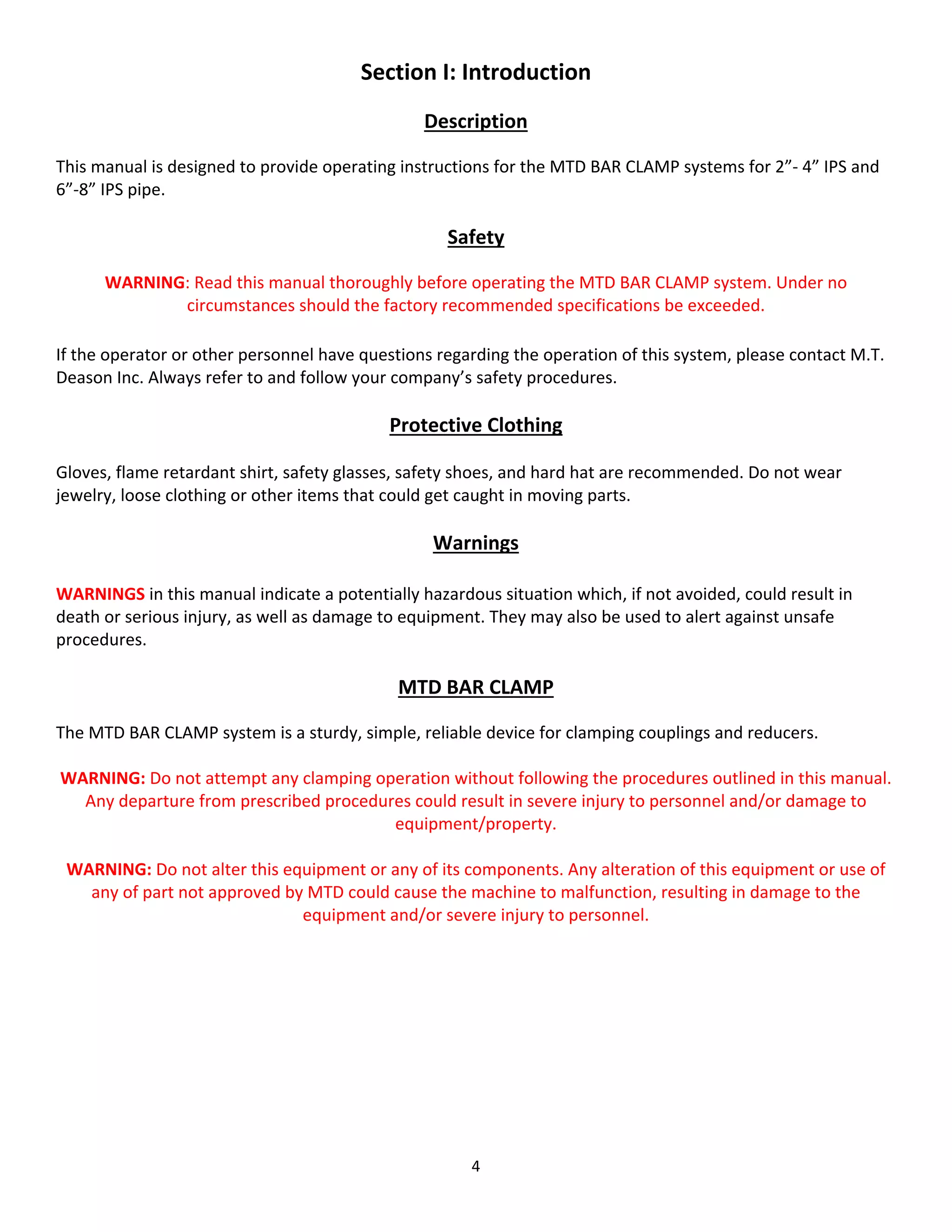 Mtd bar clamp instruction manual | PDF