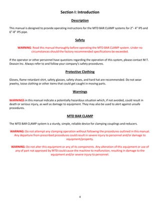 Mtd bar clamp instruction manual | PDF