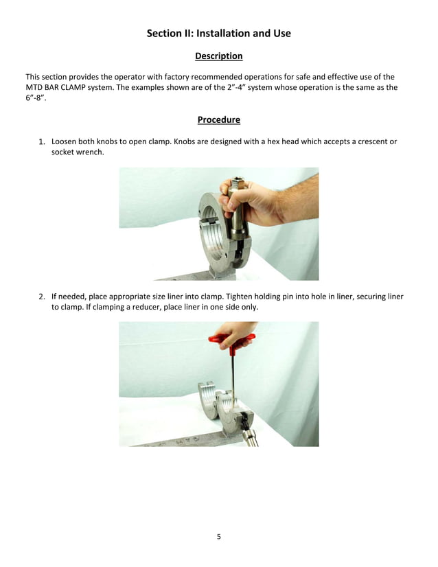 Mtd bar clamp instruction manual | PDF