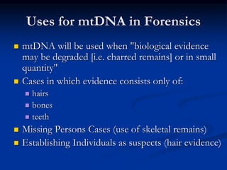 Mitochondrial DNA | PPT