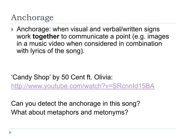 Metaphor, Metonymy and Myth in Visual Texts | PPT