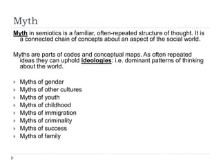 Metaphor, Metonymy and Myth in Visual Texts | PPT