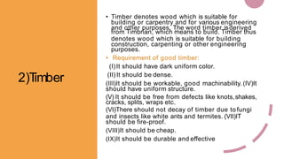 Materials Used In Civil Engineering | PPT