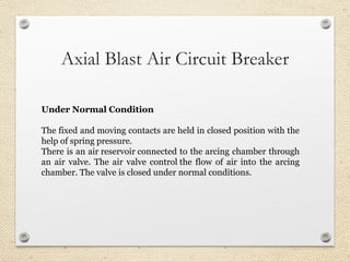 Air Blast & SF6 Circuit Breaker Design and Construction | PPT