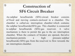 Air Blast & SF6 Circuit Breaker Design and Construction | PPT