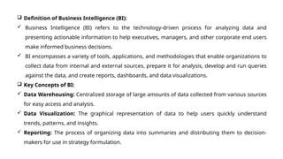 Mtech First_Year Data Analytics in Industry with power bI | PPT