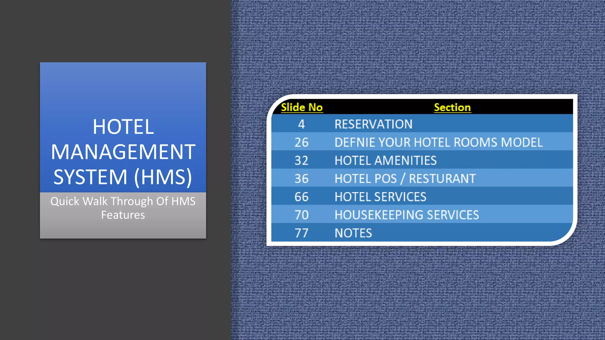 Hotel Management System | PPT