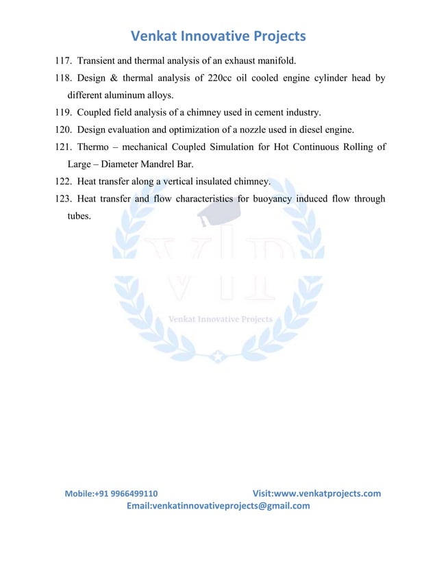 MTECH MECHANICAL PROJECTS LIST FOR .docx