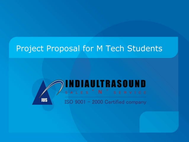 PROJECT FOR MTECH STUDENTS | PPT