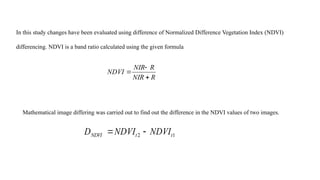 Land use and land cover and NDVI. Gis technology | PPTX