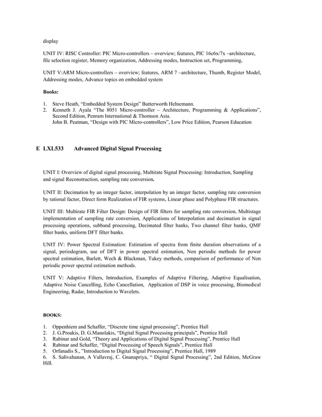 M tech vlsi syllabus(new) | PDF