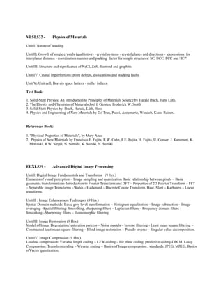 M tech vlsi syllabus(new) | PDF