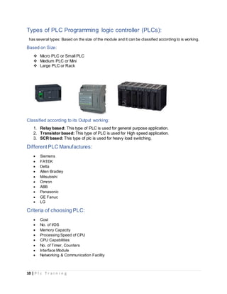 classic control and PLC training report | DOCX