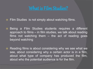 Film studies | PPTX