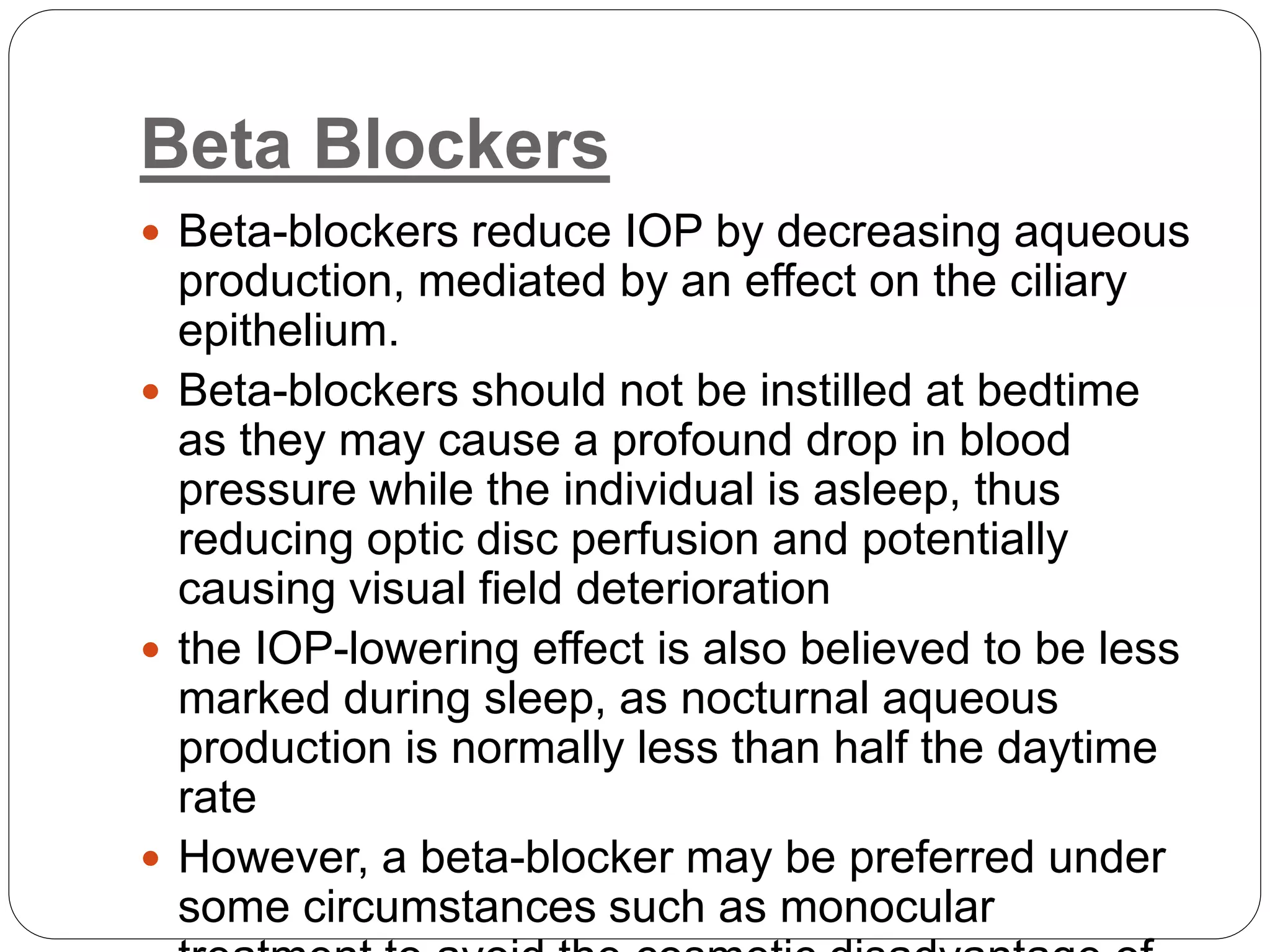 Medical Treatment for Glaucoma | PPTX