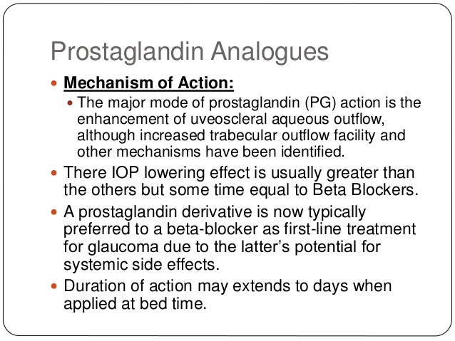 Medical Treatment for Glaucoma