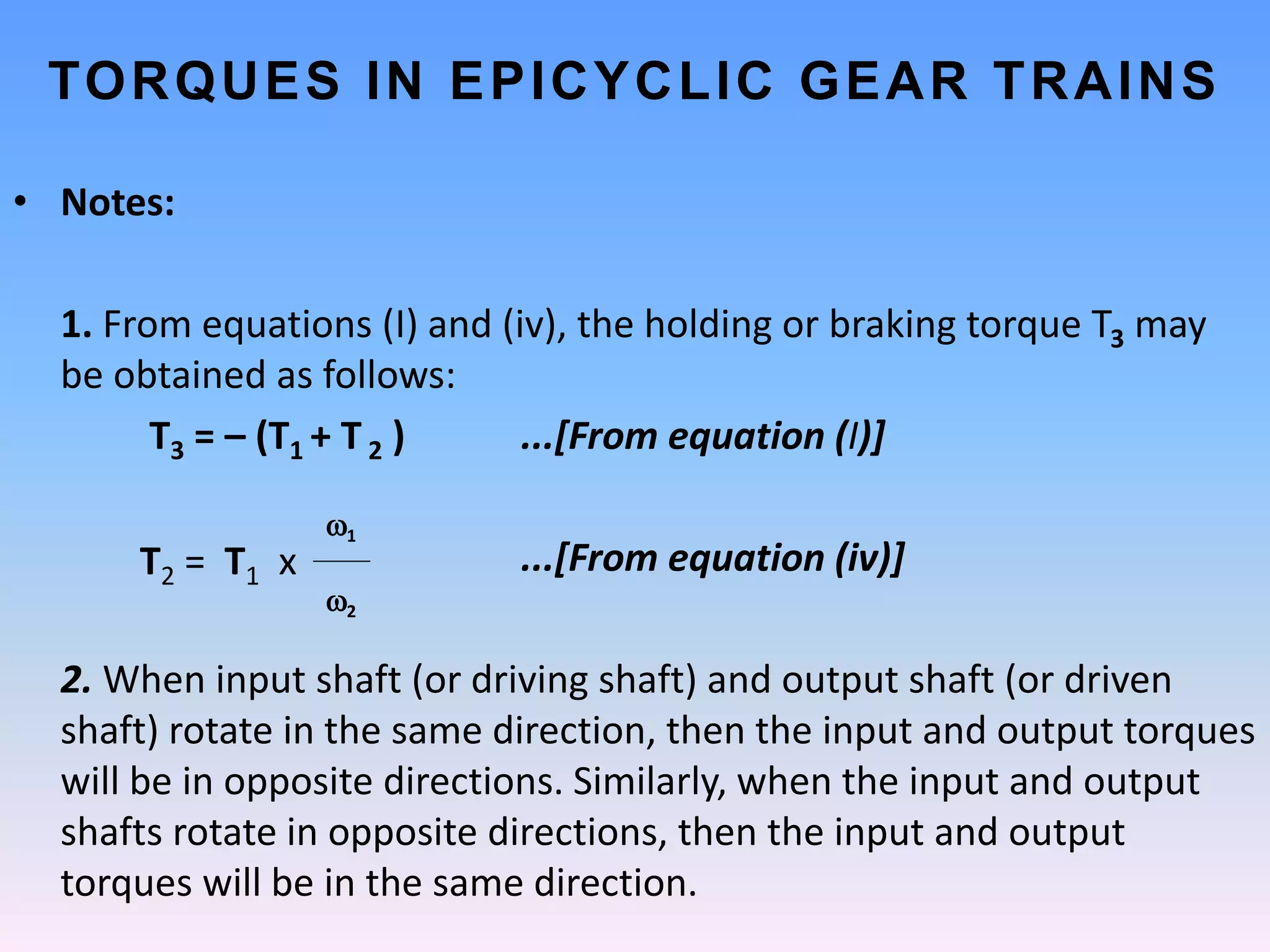 A presentation On Epicycle Gear Train | PPTX