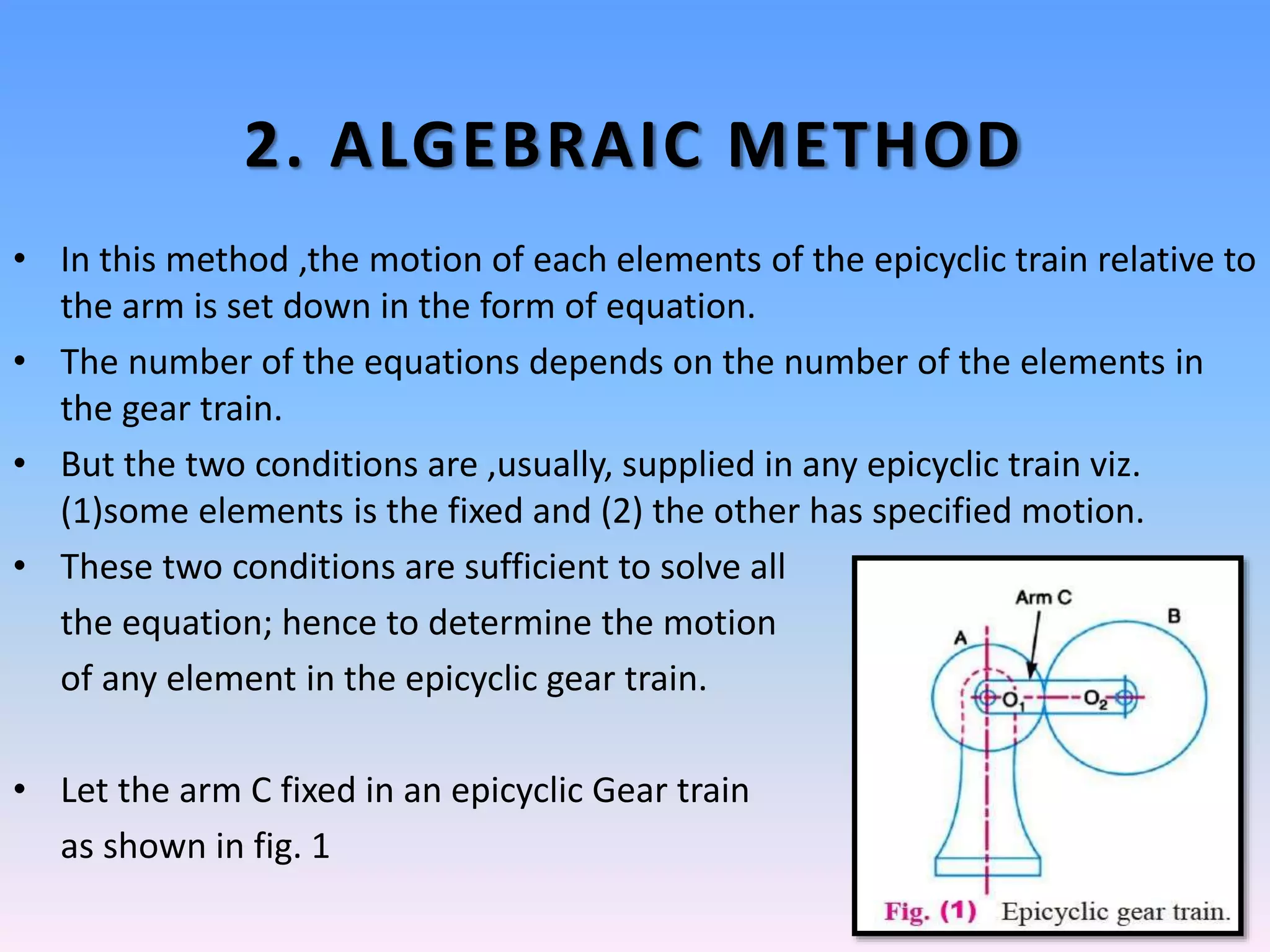 A presentation On Epicycle Gear Train | PPTX