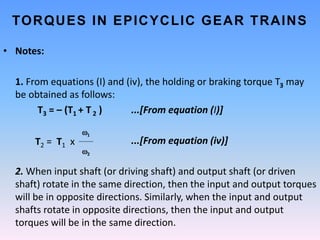 A presentation On Epicycle Gear Train | PPTX